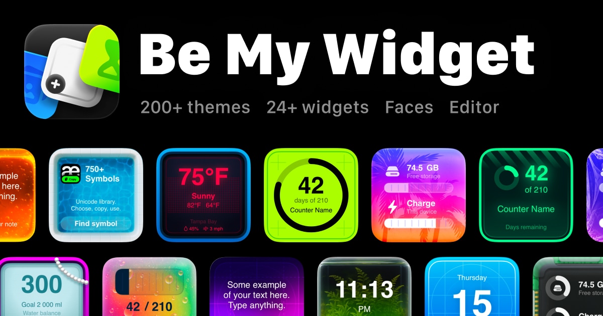 Be My Widget - iOS app
